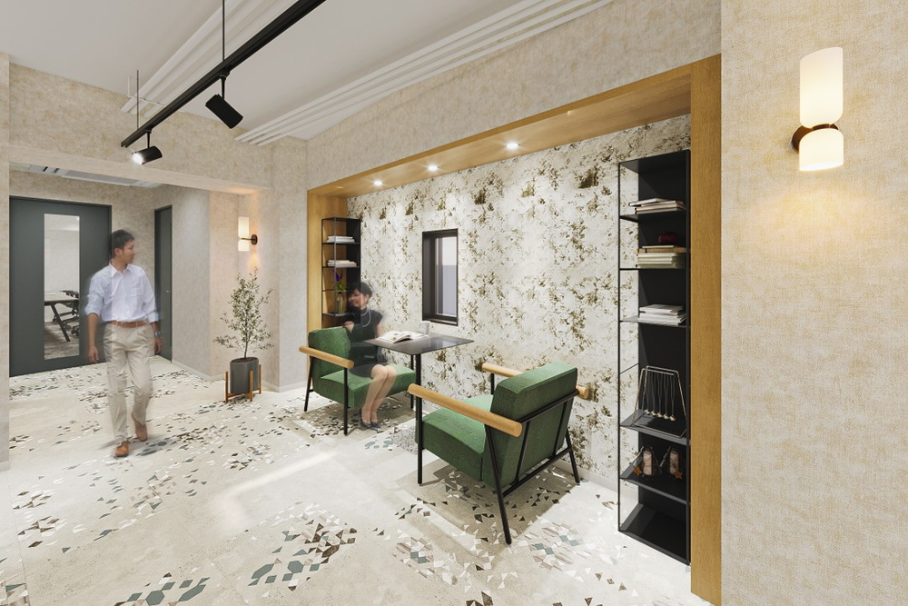 ラウンジ付き！シックで落ち着きのあるお洒落なセットアップオフィス - Value Office バリューオフィス